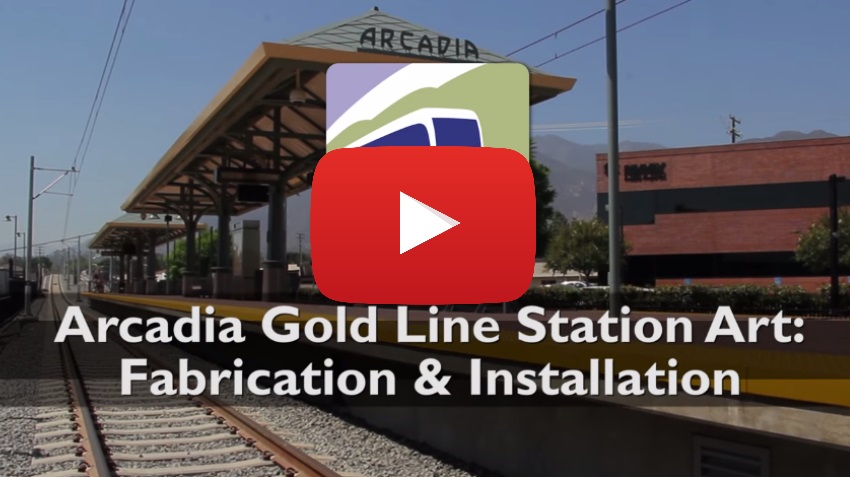 Foothill Gold Line Video: Arcadia Station Art - Fabrication and ...