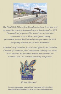 You're Invited: Irwindale Station Dedication this Friday, August 28 – 5 ...