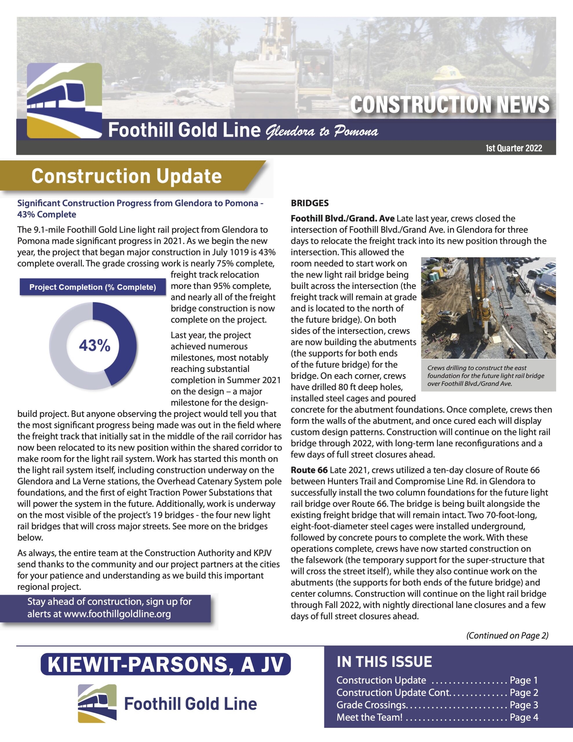 Now Available: 1st Quarter 2022 Foothill Gold Line Project Update ...